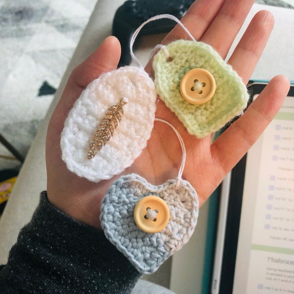 Crochet Tags Pattern, Gift Tags DIY Instruction, Simple and Easy ...