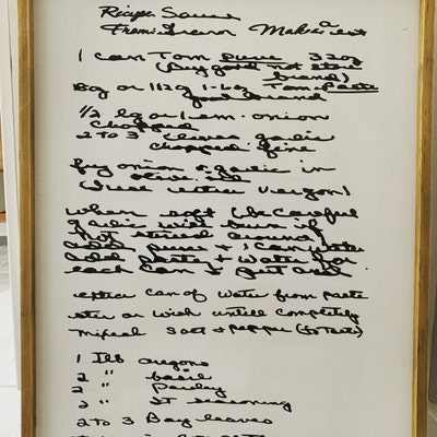 Custom Recipe Sign Personalized Recipe Decor Gift for Mom Sentimental ...