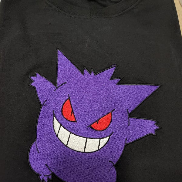 Pokemon Gengar EMBROIDERY DESIGN Pokemon Gengar Pokemon Embroidery ...