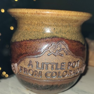 A Little Pot From Colorado Gift Handmade Pottery Stash Jar Marijuana ...