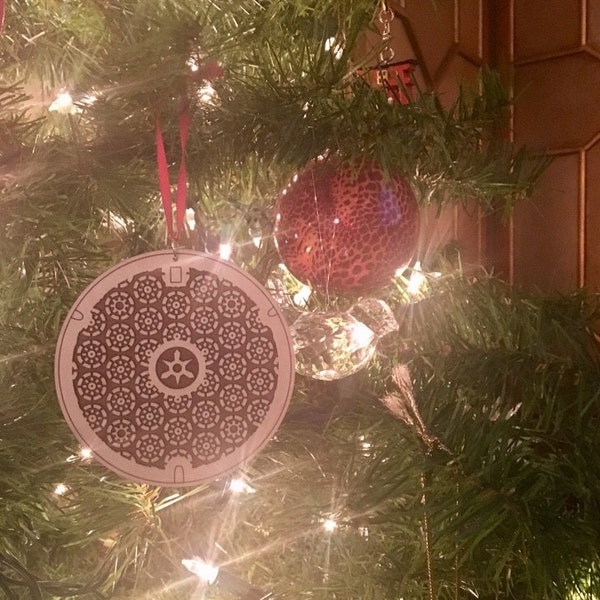 Japanese Manhole Ornaments, Japan Christmas Ornament, Manhole Cover ...