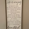 Large Life is Amazing Wood Sign, Life is Beautiful Sign, LR Knost Quote ...