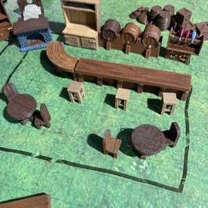 Tavern Bar Dnd Miniature Terrain Dungeons and Dragons D&D | Etsy Canada
