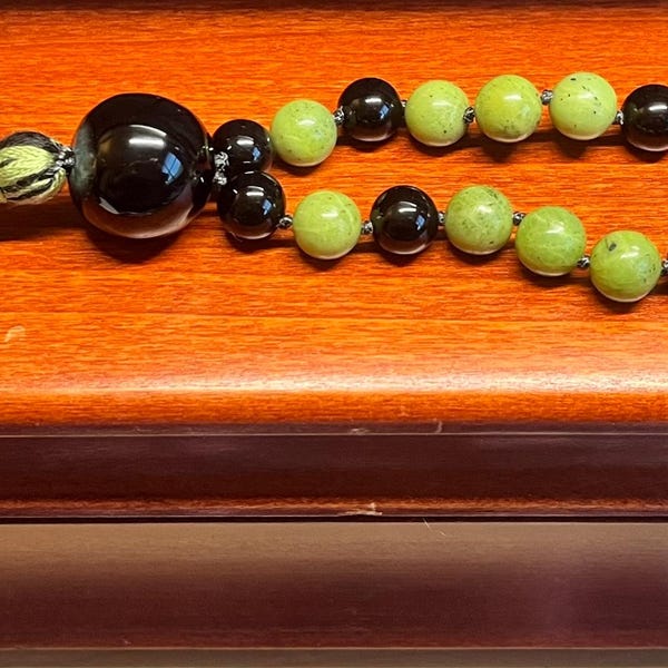 Obsidian Clear Quartz Chakra Mala Beads Hand-knotted Meditation Beads ...
