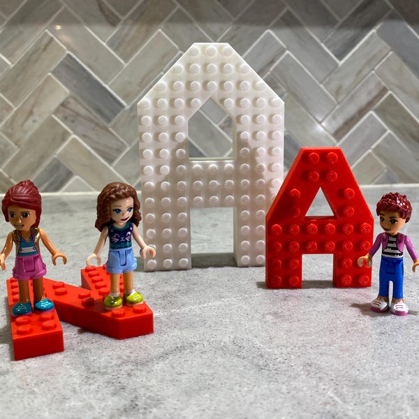 Medium Brick Letter Alphabet STL Digital Files Name Plate Cake Topper ...