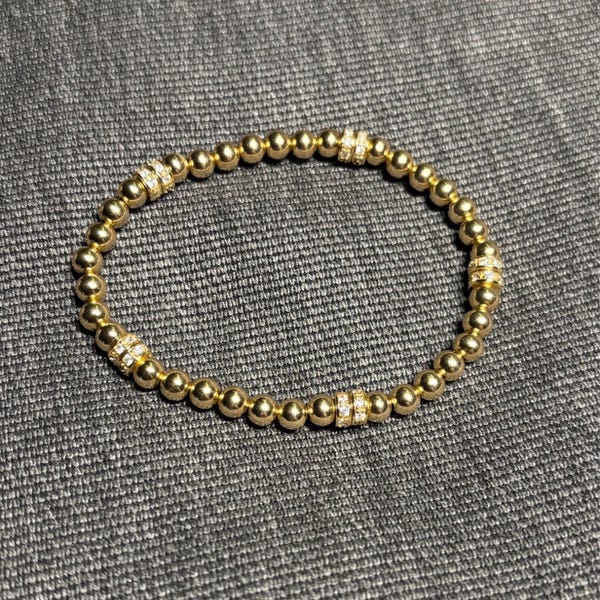 50pcs- 14K Gold Donut Spacer Beads, Tone Rondelle Spacer Beads, 4mm,5mm ...