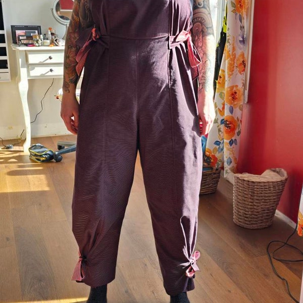 Side-tie Dungarees PATTERN - Digital Pdf + Video Tutorial, Overalls ...