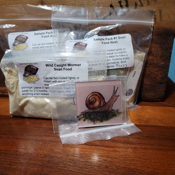 Sampler Pack #1 - Multiple Flavors of Snail Food - Protein Based Snail ...