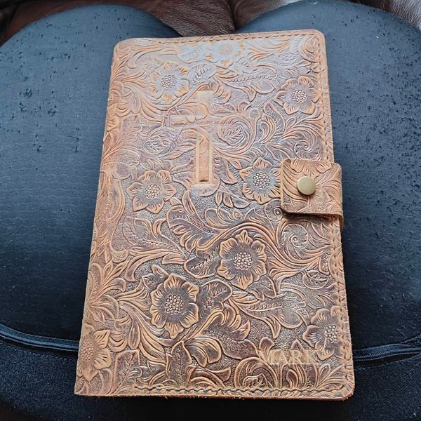 Personalized KJV Holy Bible Cover , Custom Leather Holy Bible Book Case ...