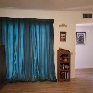 Two Tone Color Block Curtain Custom Size Color Block Drapes Extra Wide ...