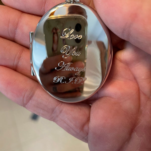 Personalized Silver Photo Frame Locket Keychain, Engraved Picture ...