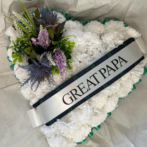 NAN WREATH - White With Yellow or ANY 3 Letters/colours Custom Funeral ...