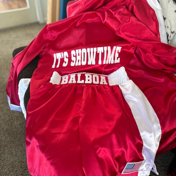 Personalized Satin Boxing Robe and Shorts Set - USA Made - Etsy