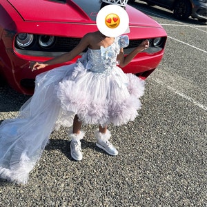 Toddler Pageant Prom Dress, Pink Butterfly Baby Girl Birthday Outfit ...