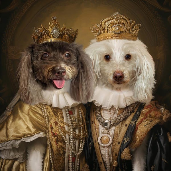 Custom Regal Pet Portrait, Royal Dog Painting, Pet Portrait, Royal Dog ...