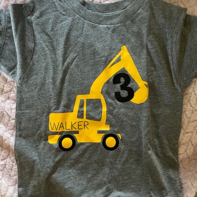 Excavator Shirt Construction Digger PERSONALIZED Excavator - Etsy