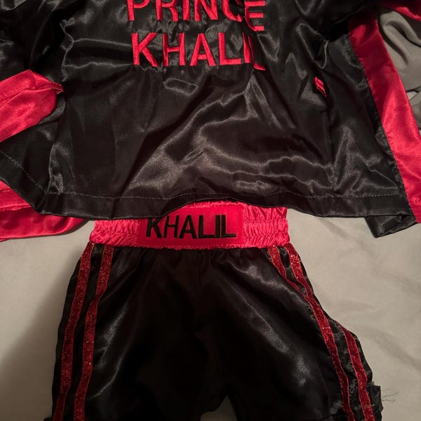 Personalized Boxing Set Robe, Shorts, Wearable Baby Gloves - Etsy