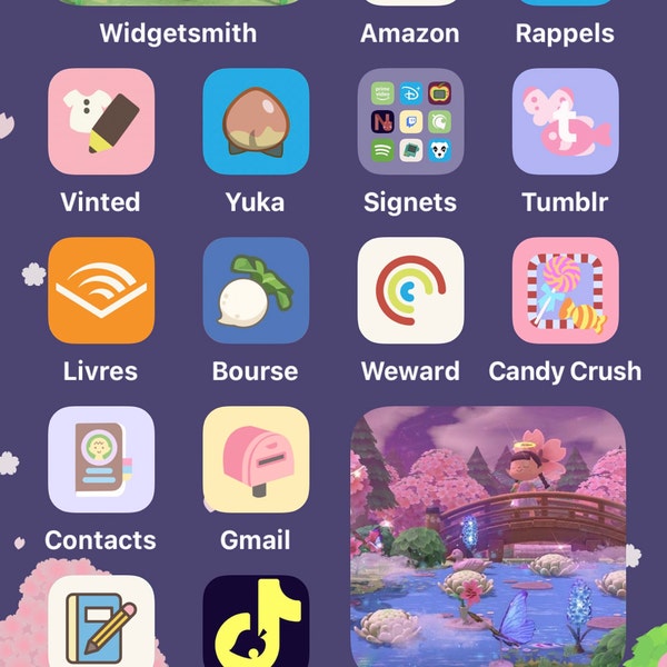 Cherry Blossom App Icons Pack | Minimal Ios 18 Ready | Free Icon ...