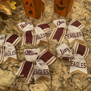 Glimmer Glitter Cheer Bow Key Chain - Etsy