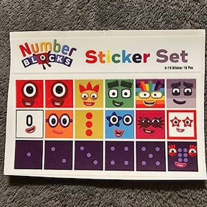 Numberblocks 0-20 Faces / for 2cm Cubes / A5 Sticker Printing / Instant ...