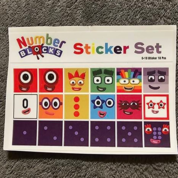 Numberblocks 0-20 Faces / for 2cm Cubes / A5 Sticker Printing / Instant ...