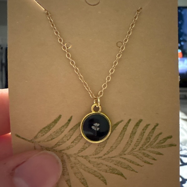 Forget Me Not Necklace | Wildflower Necklace | Botanical Necklace ...
