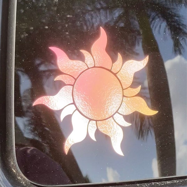 Holographic Rapunzel Sun Disney Decal | Car Decal | Princess Decal ...