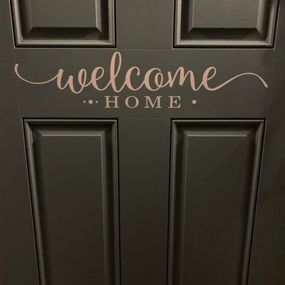 Front Door Welcome Home Decal, Cute Welcome Sticker Greeting for Home ...