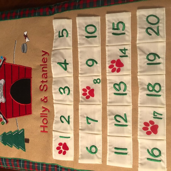 Personalized Dog Advent Calendar - Pet Christmas Countdown for Family ...