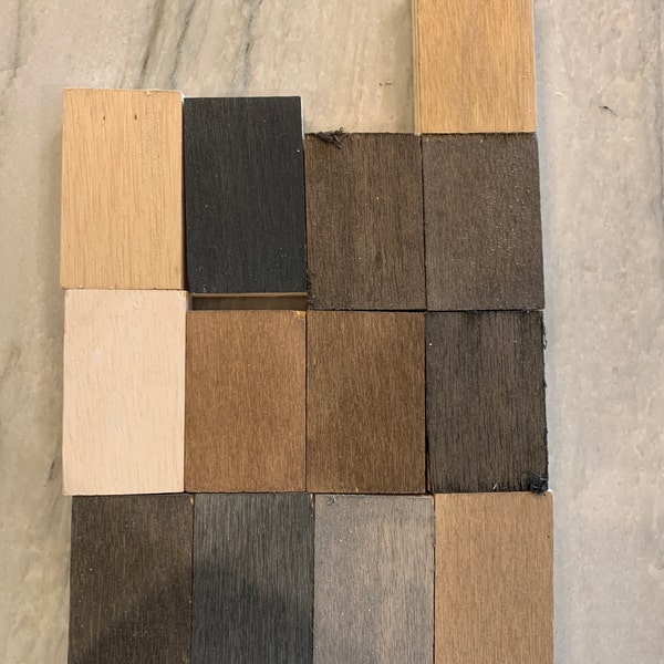 Wood Stain Samples Set – Minwax Varathane Color Chart Swatches | Pine ...