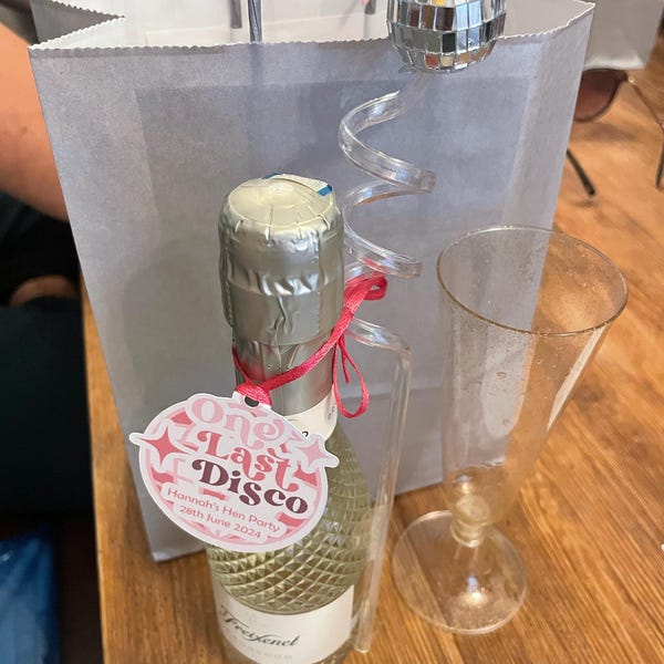 Personalised Set of 8 One Last Disco Gift Tags | Retro Disco | Hen ...