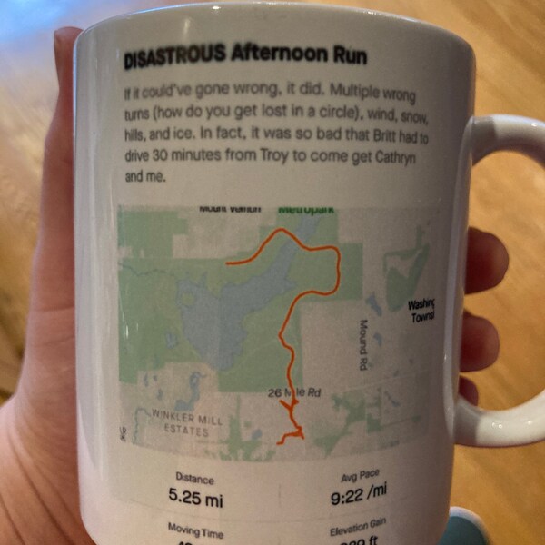 Strava Map Coffee Mug, Runner Mug Gift, Custom Running Sport Activity ...