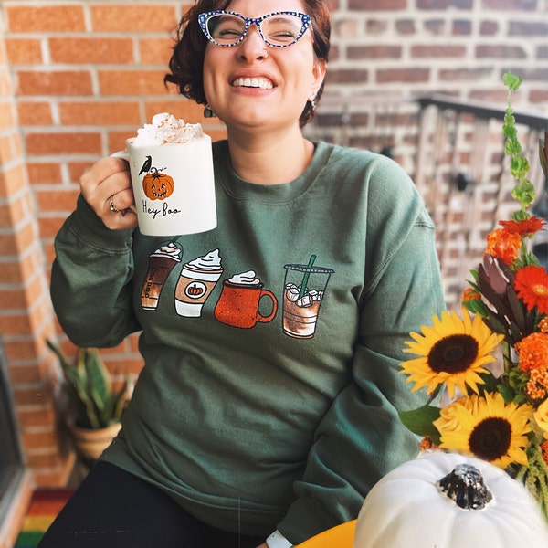 Fall Coffee Sweatshirt, Unisex Fall Pullover, Pumpkin Spice Sweatshirt ...