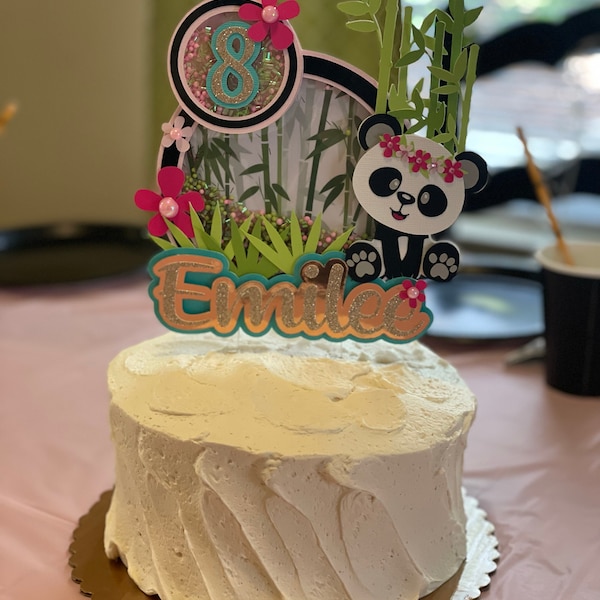 Panda Cake Topper, Panda Shaker Cake Topper, Panda Cake Decorations ...