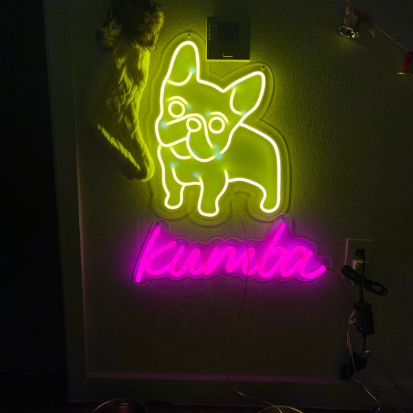 French Bulldog Neon Sign | Custom LED Neon Light | Gift Idea for Dog ...