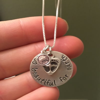 Personalized Sterling Silver Disc Choose Your Size - Etsy