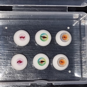 Dark Devil, Demon Eye Pupil Resin Eyes for Bjd Doll, Realistic Handmade ...