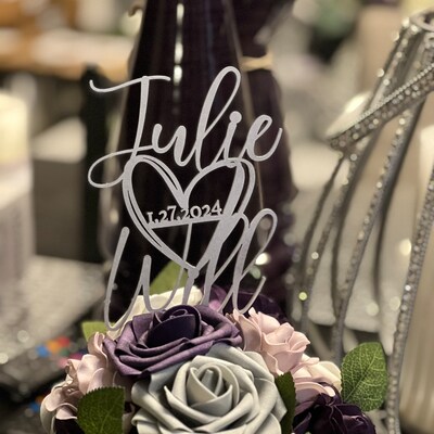 Elegant 25th Anniversary Cake Topper Gold, 25th Anniversary Topper ...