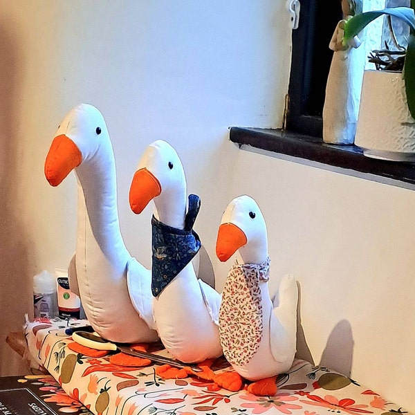 Goose Sewing Pattern + Video Tutorial, for Beginners, Goose Soft Toy ...