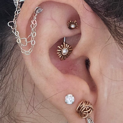 2 Style Conch Chain , Conch Piercing, Ear Chain,conch Jewellery ...