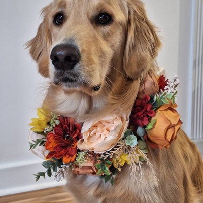100% CUSTOM Pet Flower Collar, Flower Crown, Pet Wreath Faux Florals ...