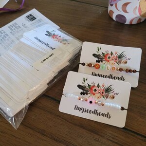 Kraft & White Lace Personalized Tear off Hang Tags D00085-03 | Etsy