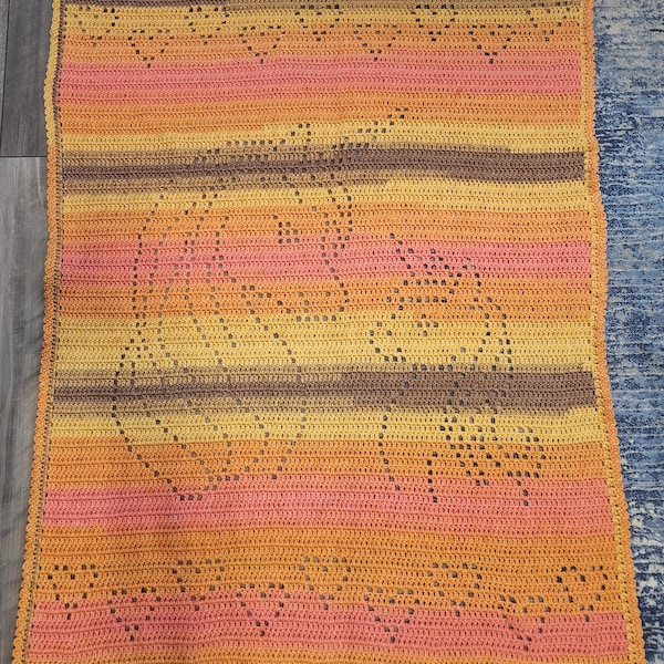 Dinosaur Filet Crochet Baby Blanket PDF Pattern - Etsy