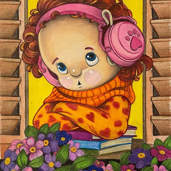 Open Window - Printable Cute Coloring Page for Adults and Kids - Love ...