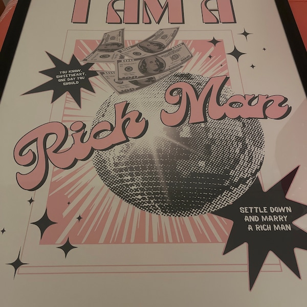 Mom I Am a Rich Man Poster, Trendy Retro Poster, Trendy Feminist Poster ...