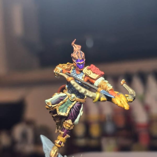 Faun With Standard Miniature | Reindeer Riding Satyr Figure | for D&D ...