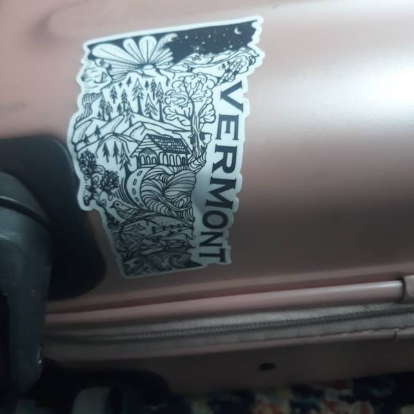 Vermont State 4" Weatherproof and Durable, Outdoor Sticker, Travel ...