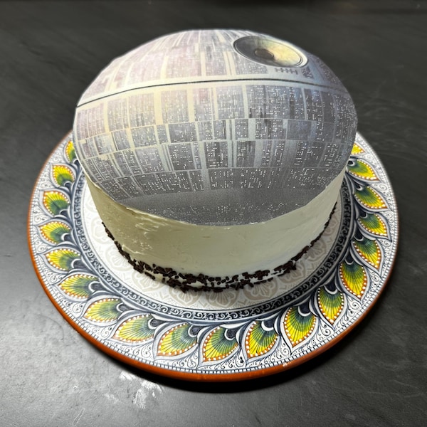 Death Star Edible Cake Topper, Star Wars Edible Cake Topper, Edible ...