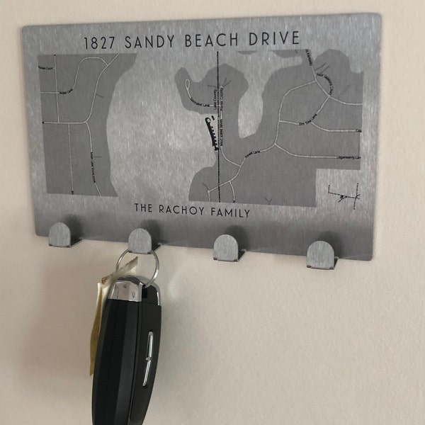 Personalised Map Location Family Key Holder - Etsy