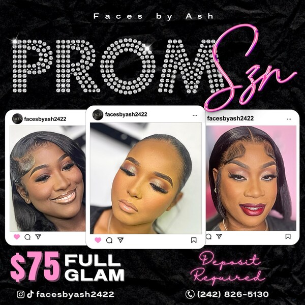 Grad Specials Booking Flyer, Graduation Makeup and Hair Flyer, Grad ...